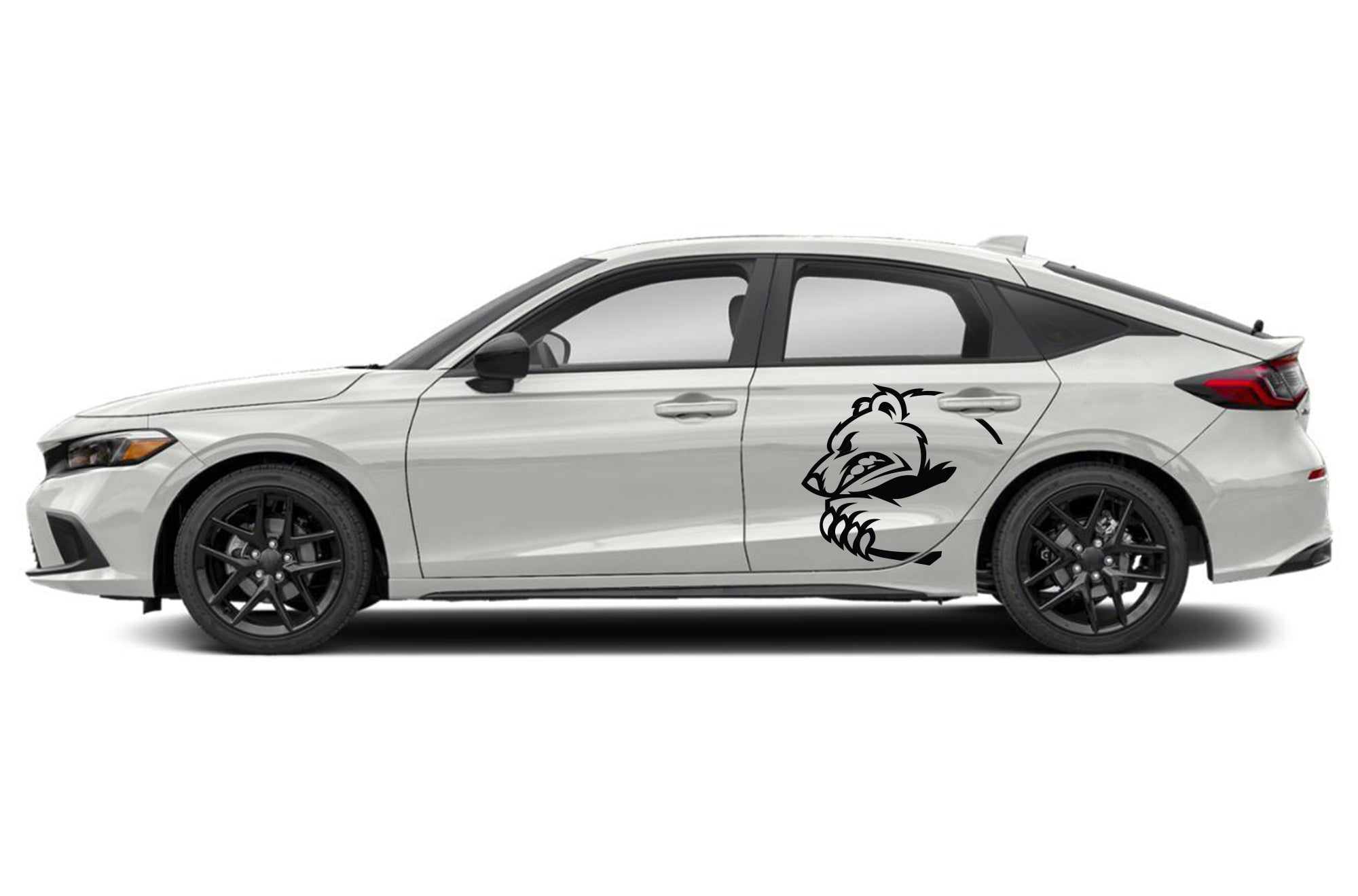 Angry bear side graphics decals for Honda Civic