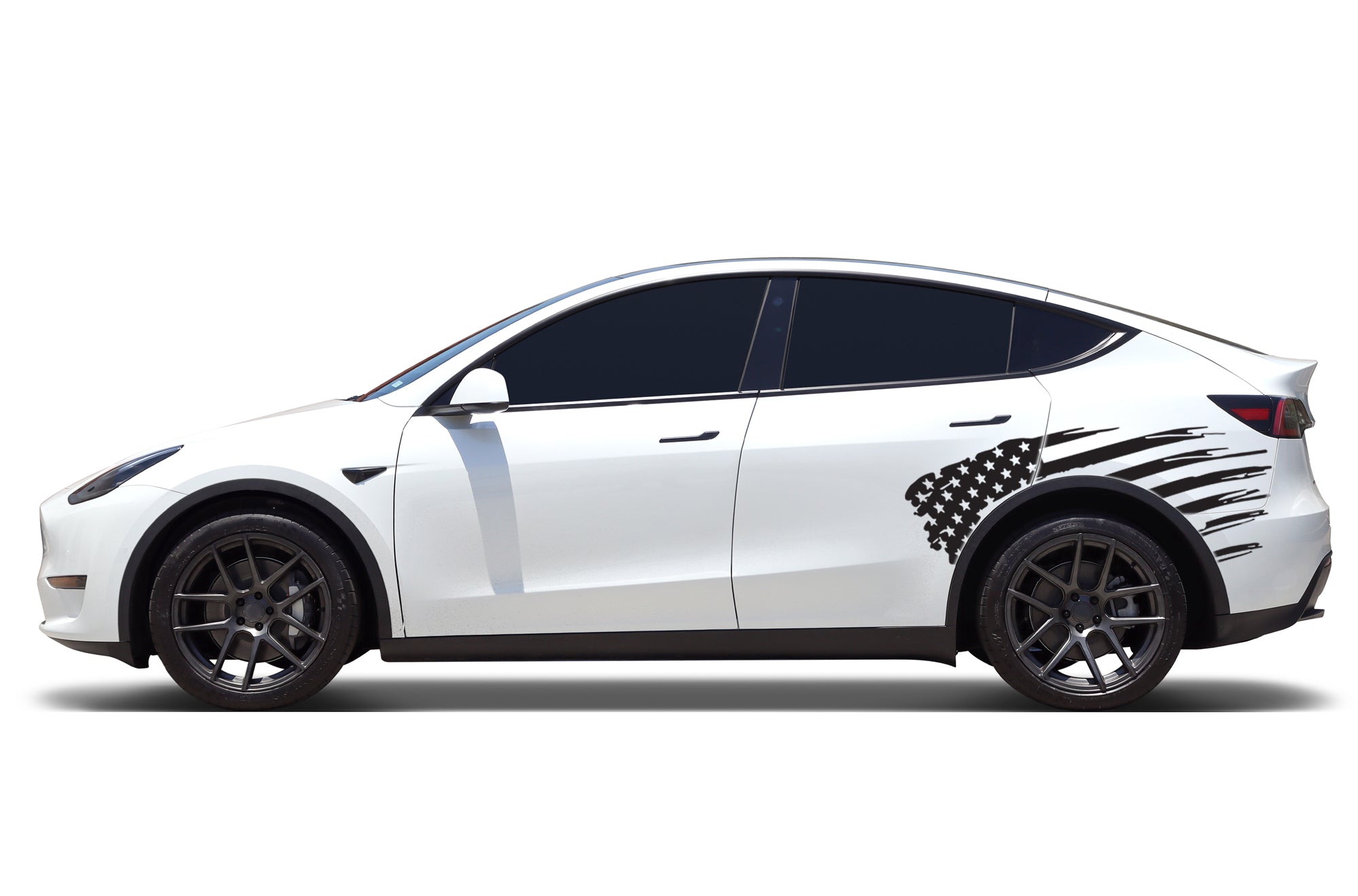 Flag USA back side graphics decals for Tesla Model Y