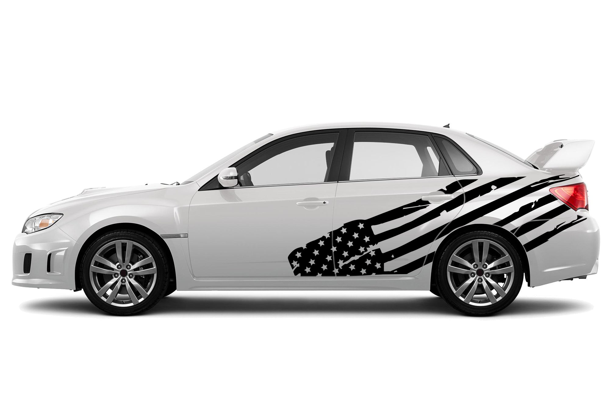 Flag USA side graphics decals for Subaru Impreza 2012-2016