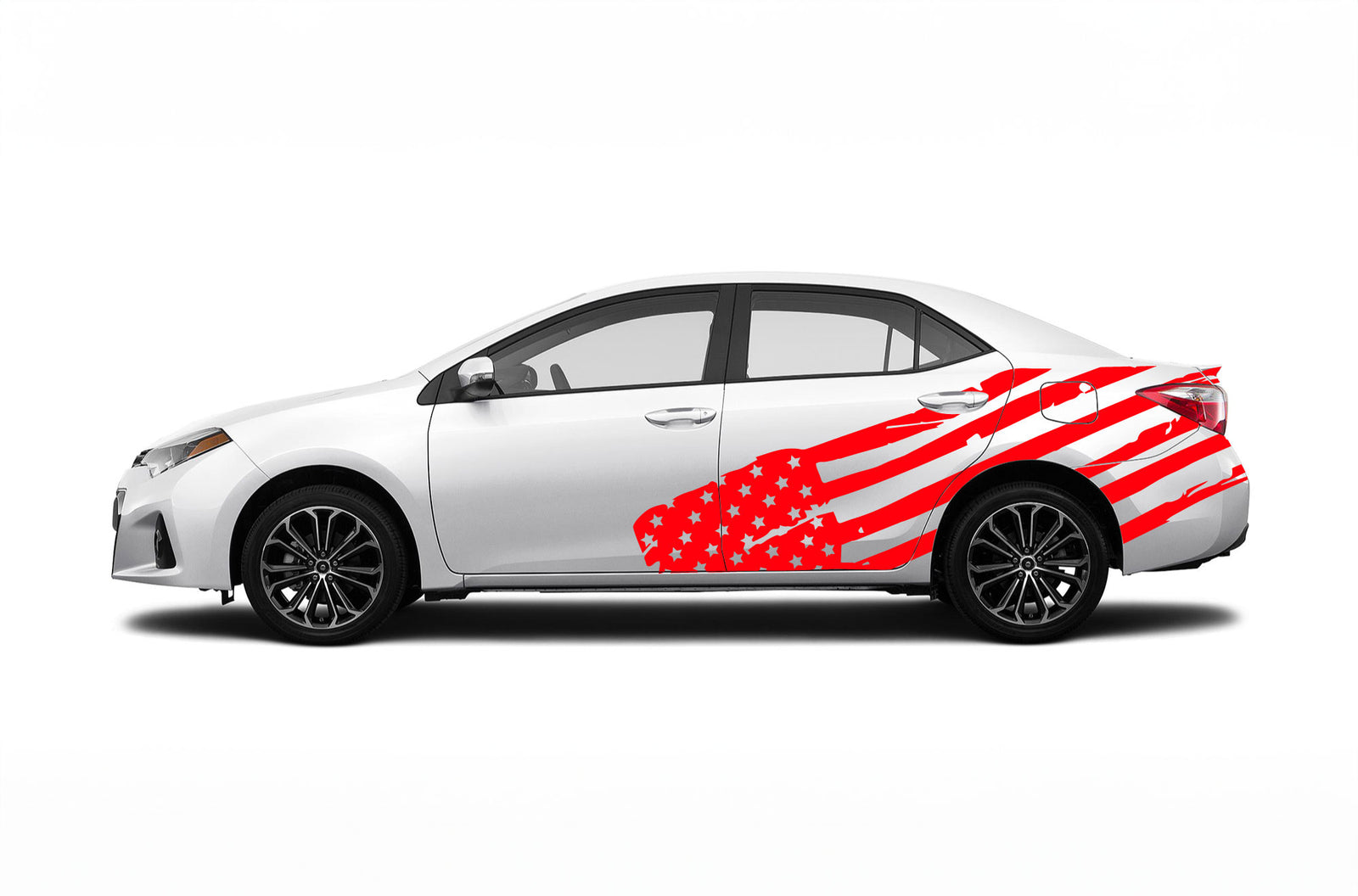 Flag USA side graphics decals for Toyota Corolla 2014-2019