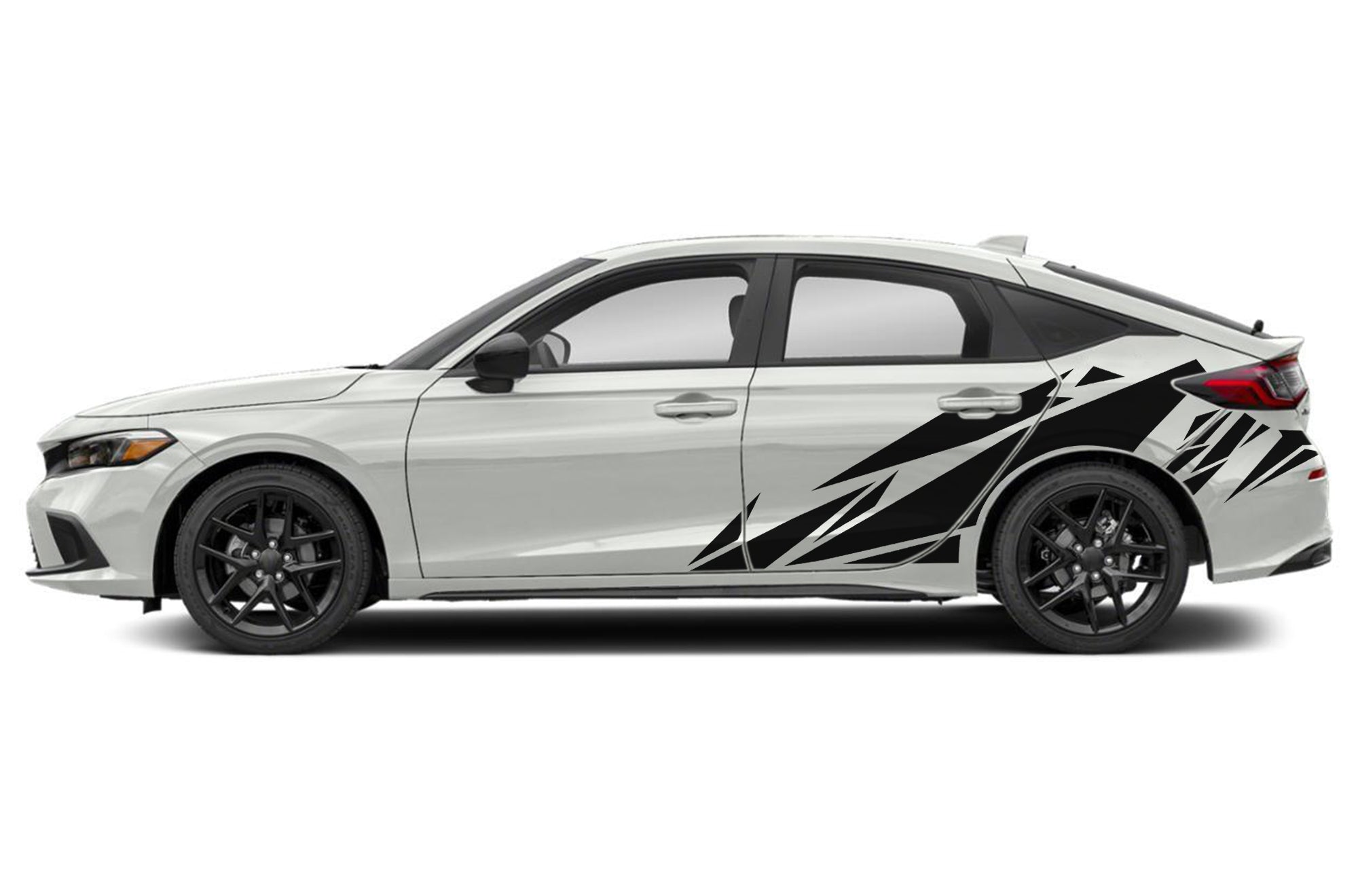 Geometric pattern side graphics decals for Honda Civic