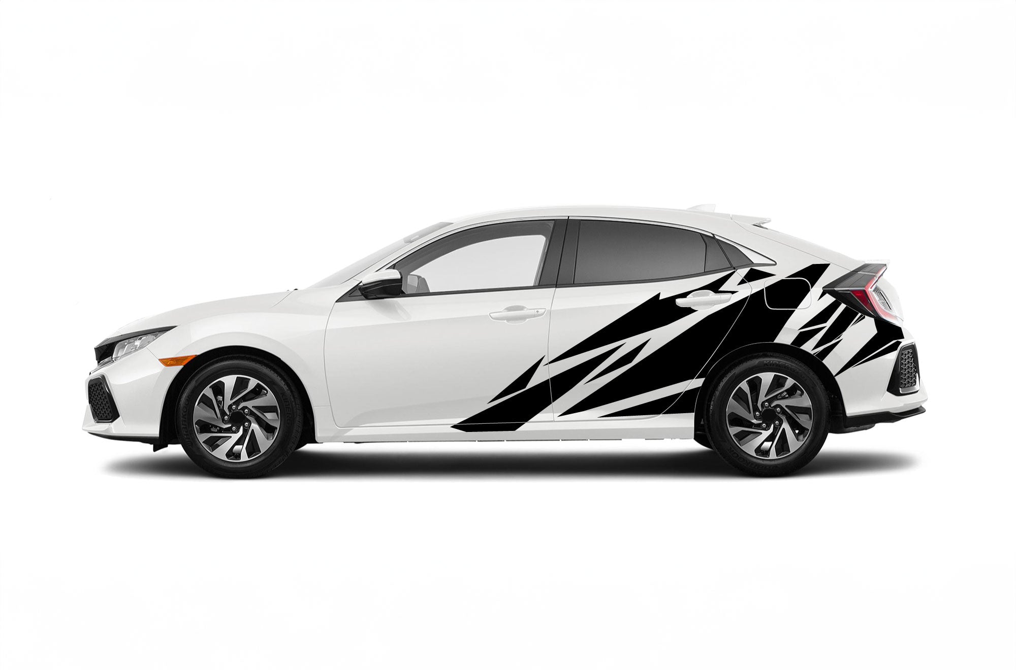 Geometric pattern side graphics decals for Honda Civic 2016-2021