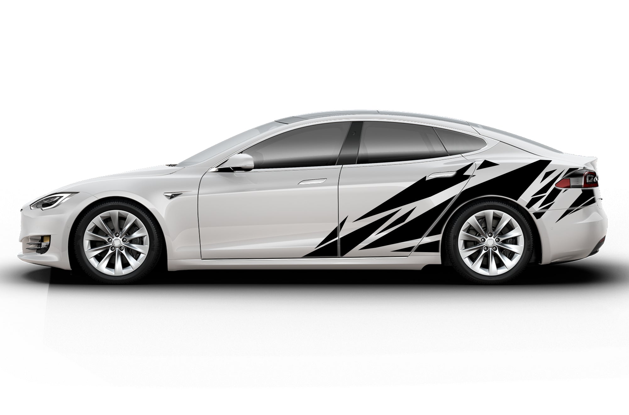 Geometric patterns side graphics decals for Tesla Model S