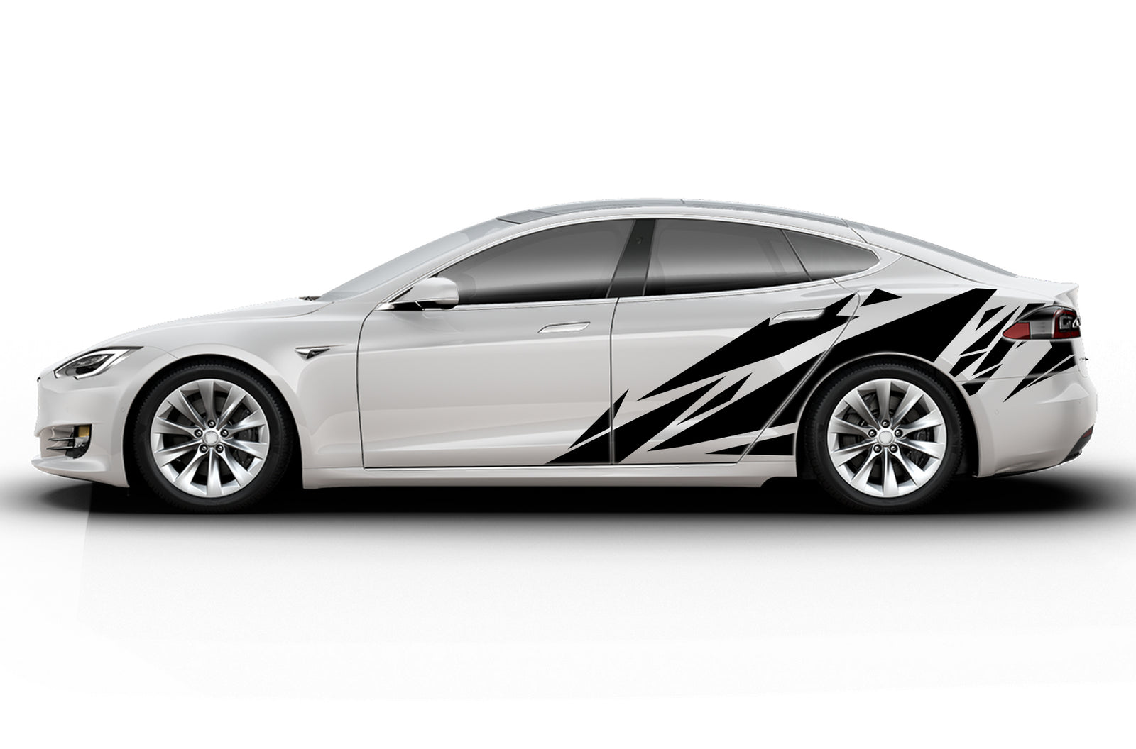 Geometric patterns side graphics decals for Tesla Model S