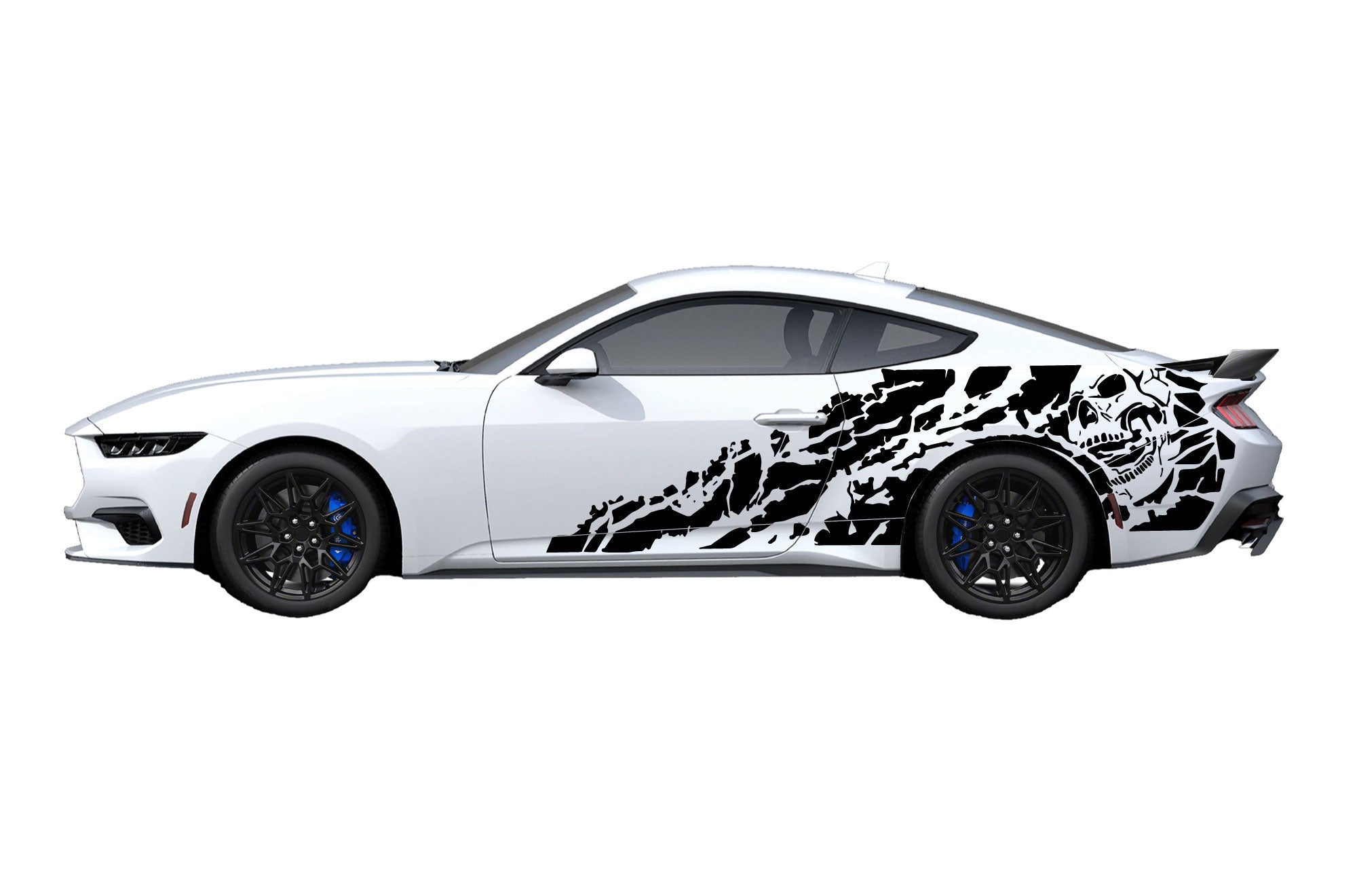 Nightmare side graphics decals for Ford Mustang