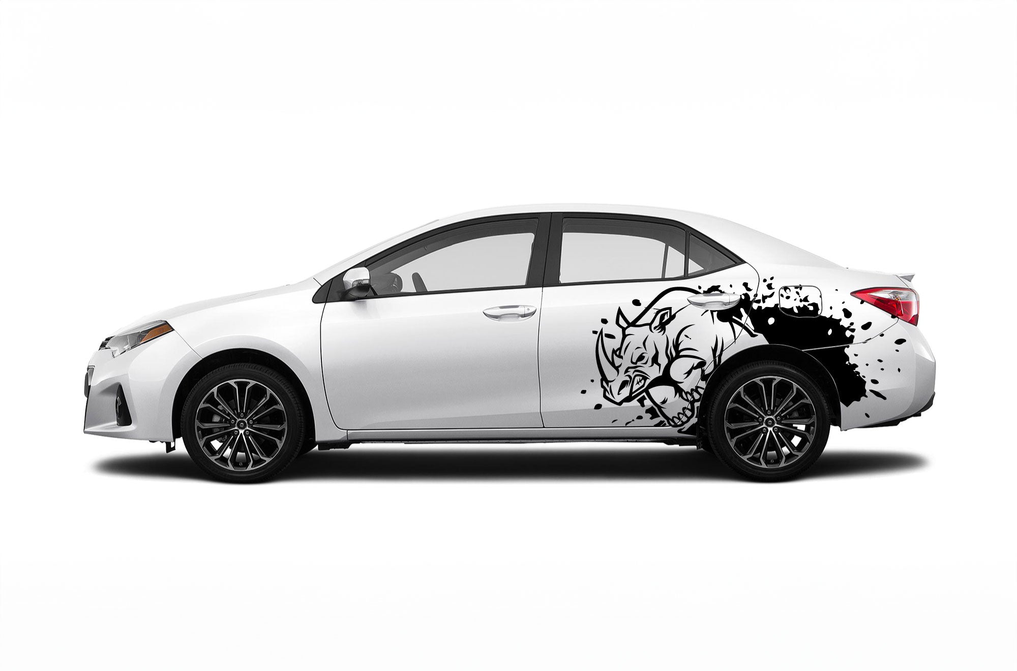 Rhino hit side graphics decals for Toyota Corolla 2014-2019