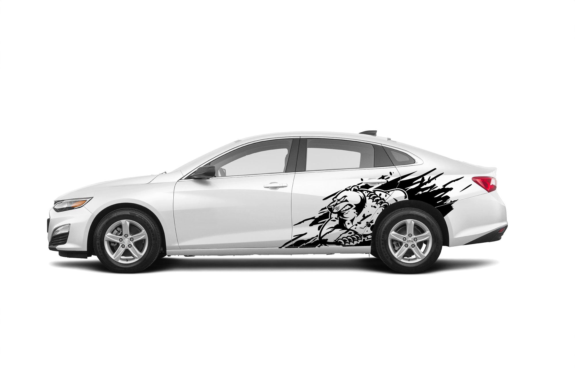 Wild bear side graphics decals for Chevrolet Malibu