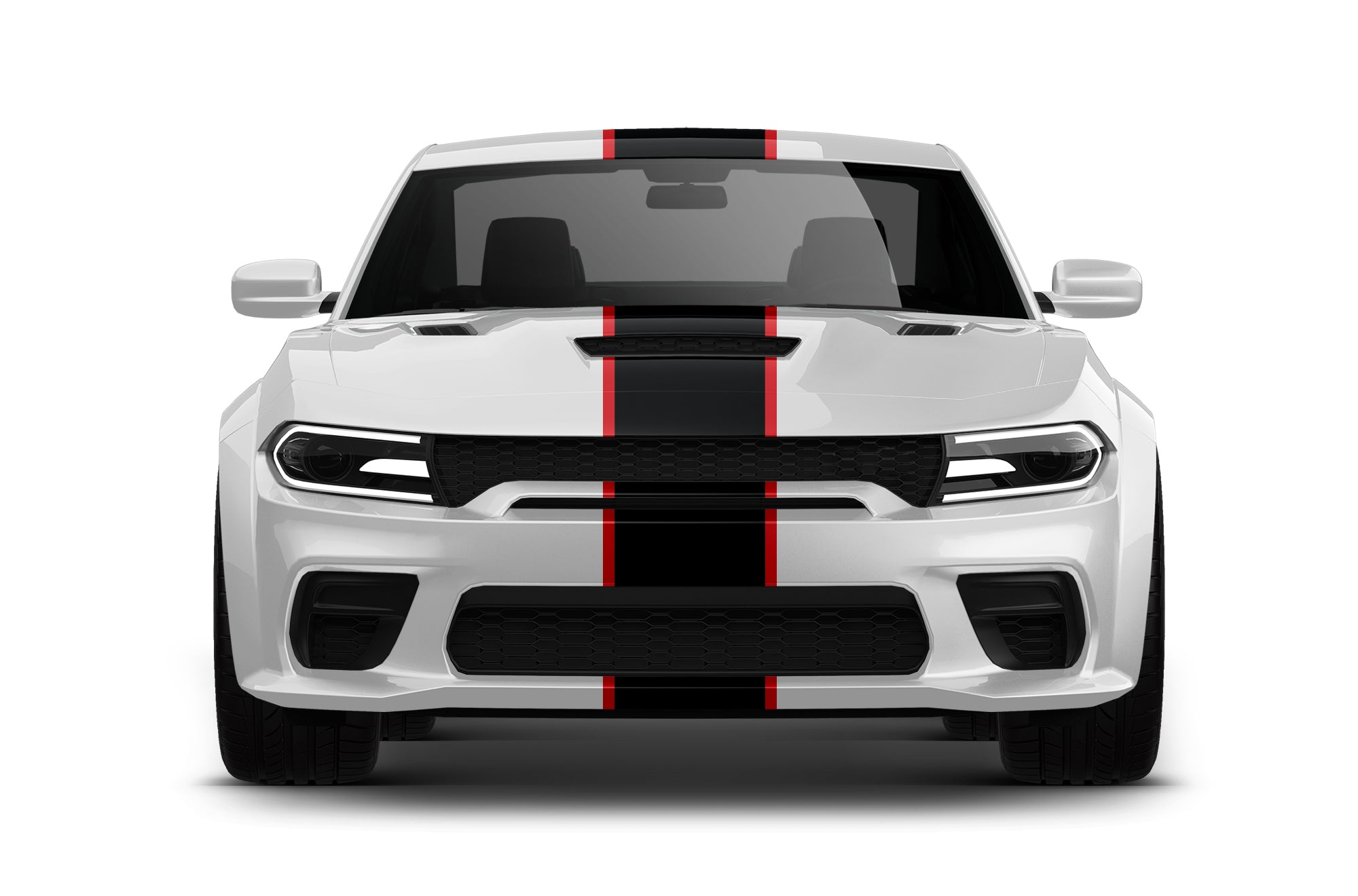 Center stripes with pin graphics decals for Dodge Charger Hellcat SRT