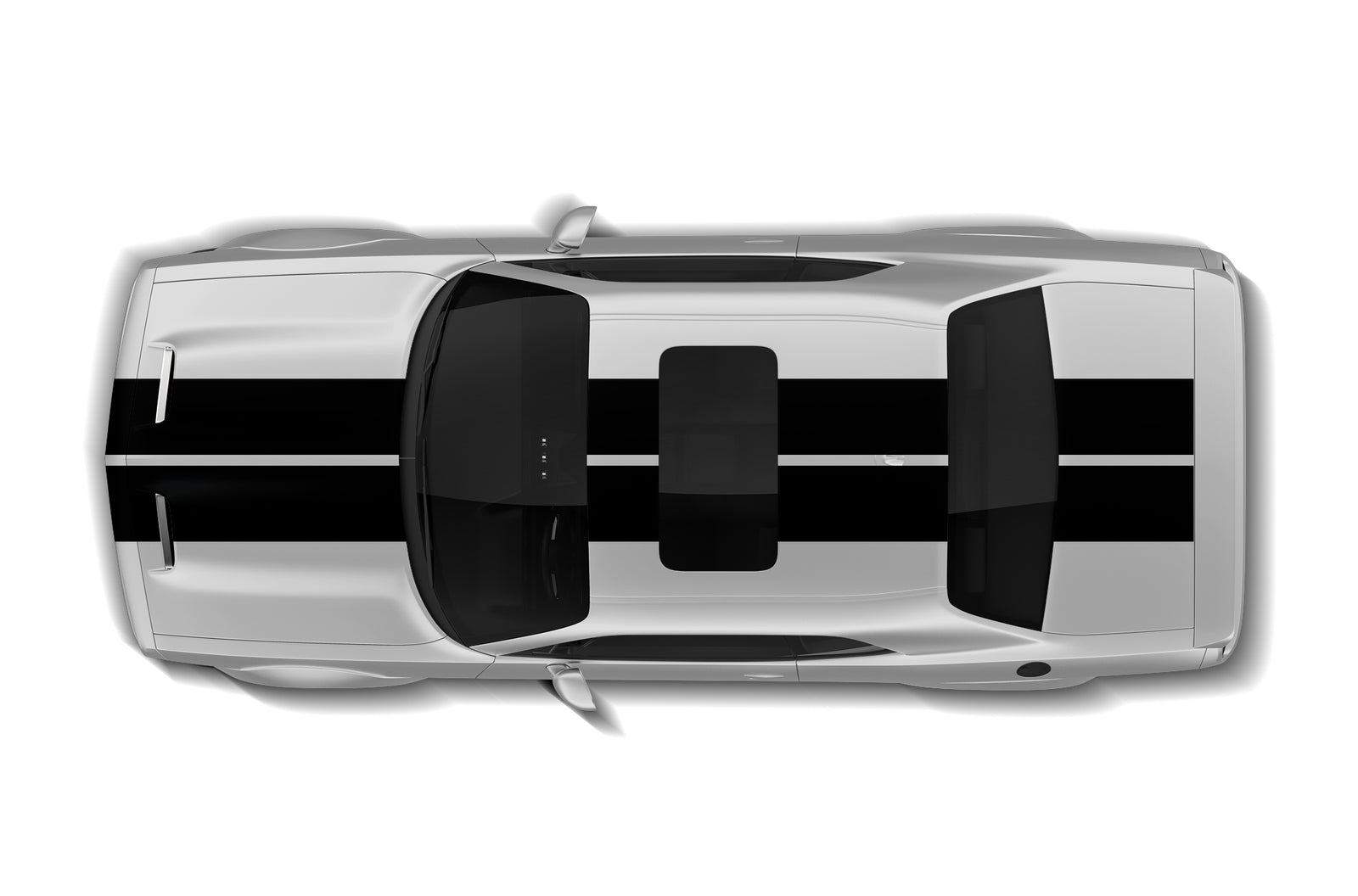 Dual rally stripes graphics decals for Dodge Challenger