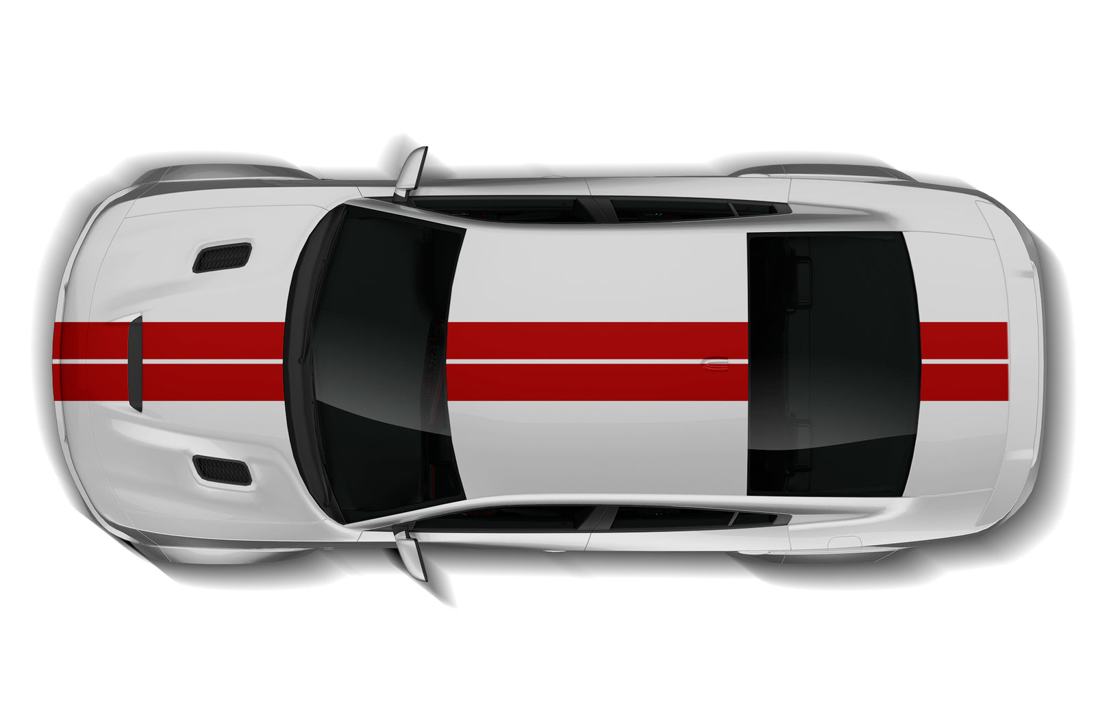 Dual racing stripes graphics decals for Dodge Charger Hellcat SRT