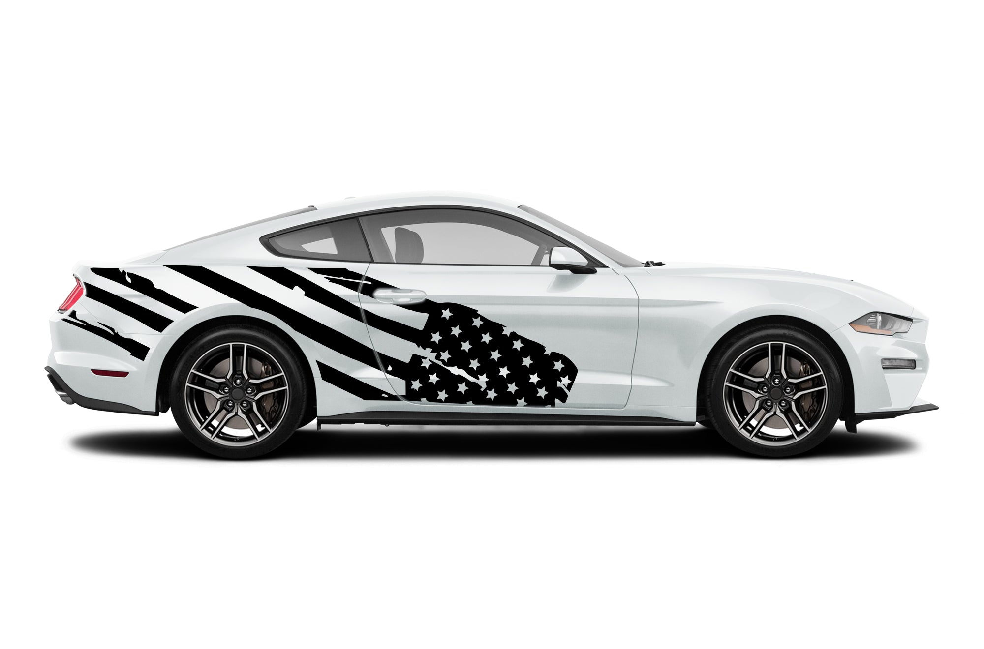 Flag USA side graphics stickers decals for Ford Mustang 2015-2023