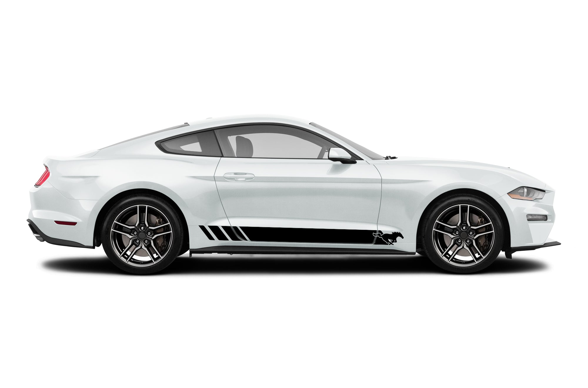Lower side horse stripes graphics decals for Ford Mustang 2015-2023