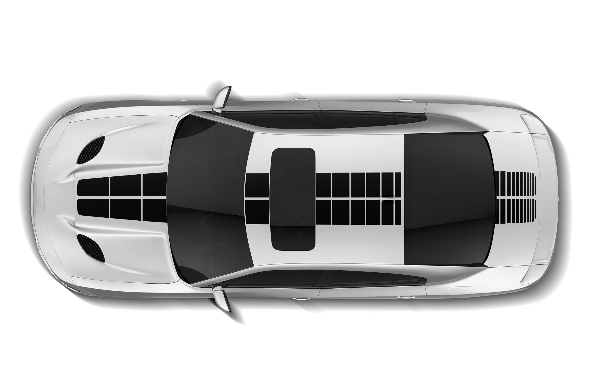 Pulse rally racing stripes graphics decals for Dodge Charger Hellcat